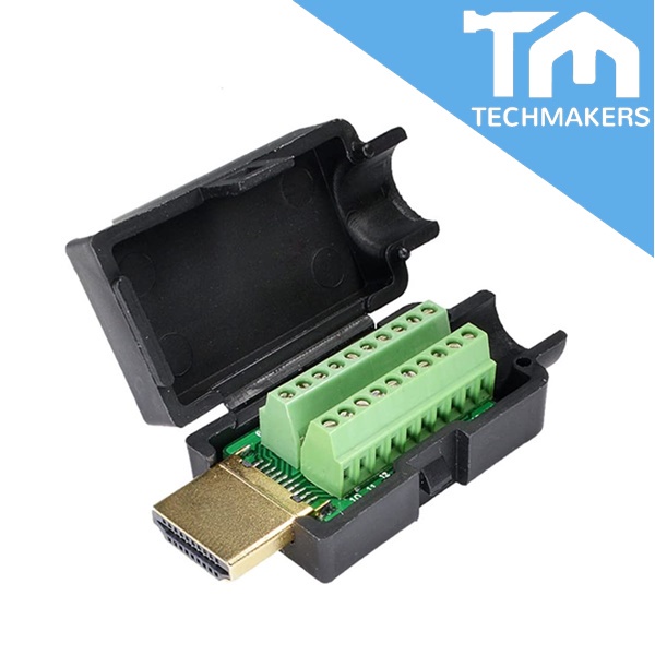 HDMI 20 Pin Solderless Port Connector Easy Repair Kit with Casing Screw ...