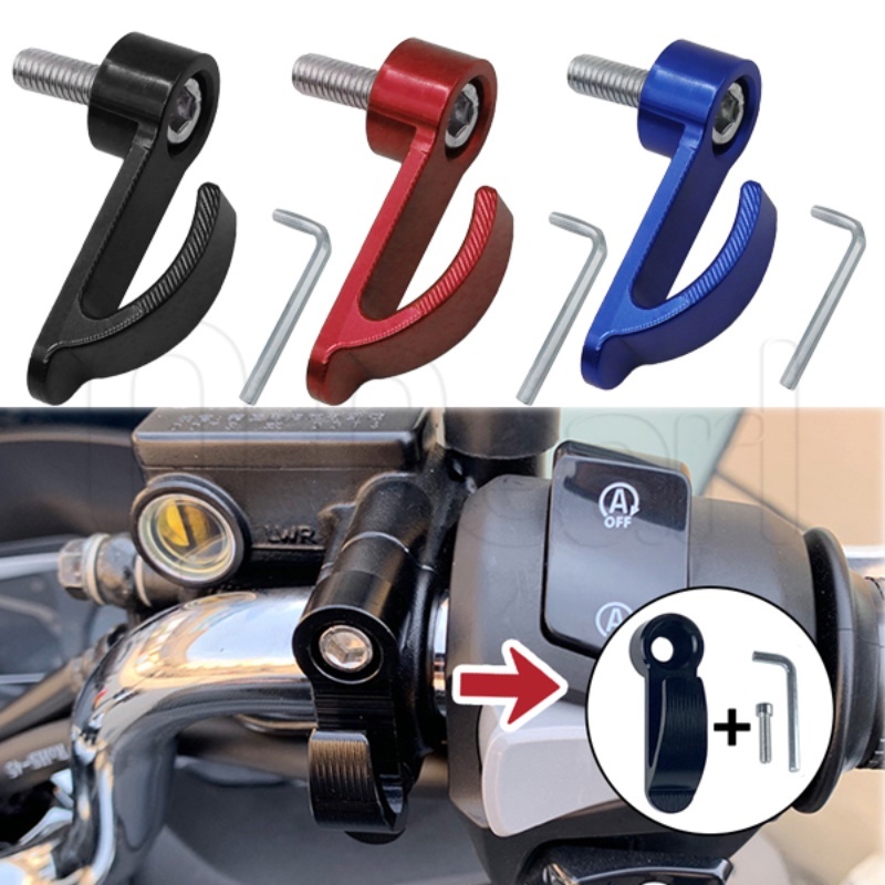 Universal Adjustable Motorcycle Storage Hole Hook / Motorbike Handlebar ...
