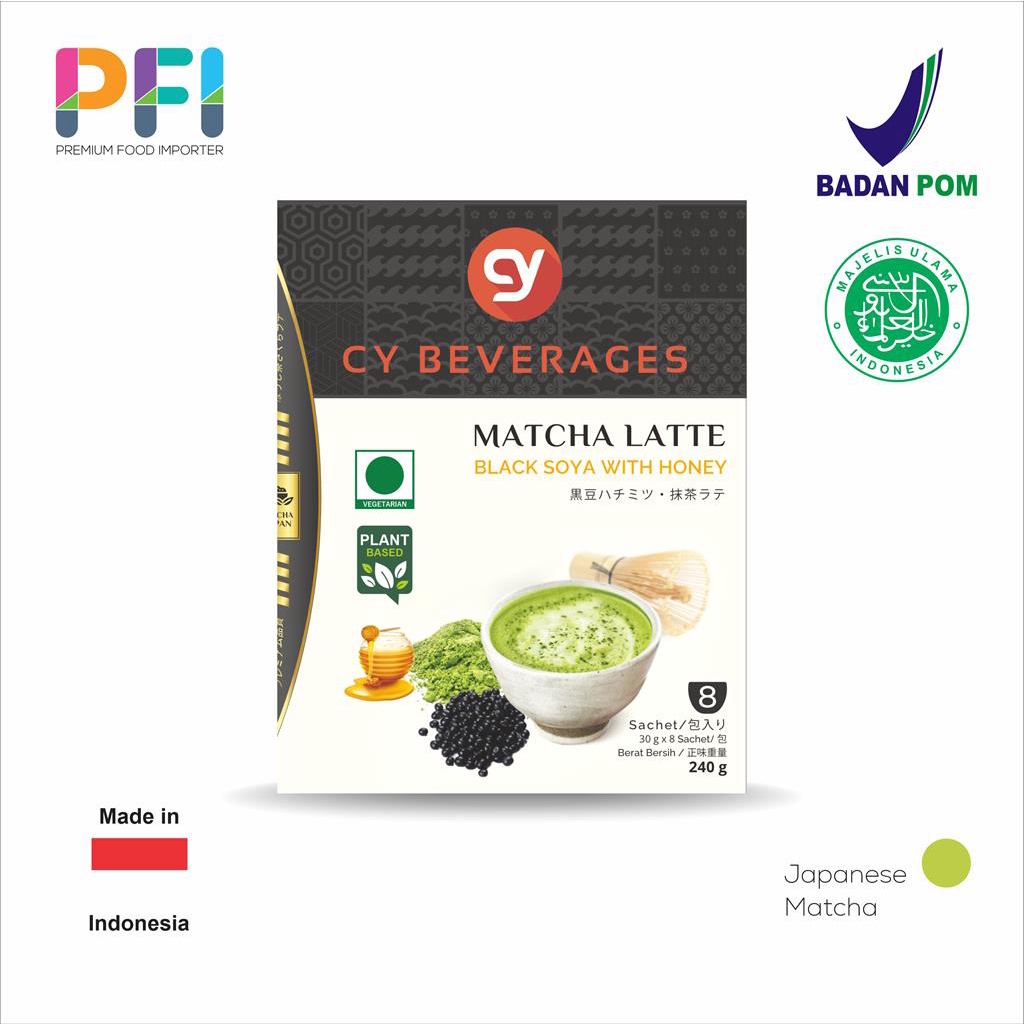 Cy MATCHA LATTE BLACK SOYA WITH HONEY BOX 8S | Shopee Malaysia