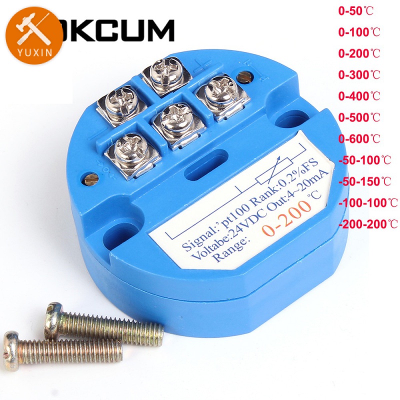 4-20MA RTD PT100 Temperature Sensor Meter Temperature Transmitter ...