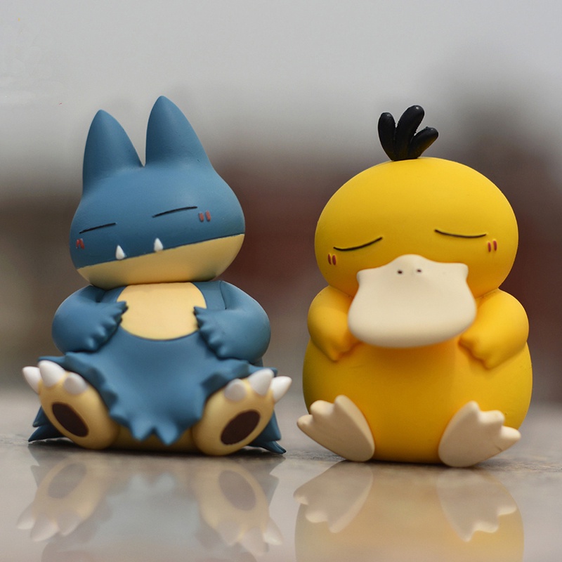 Mini Pokemon Cute Psyduck Snorlax Munchlax Sleeping Ver. Kawaii Action ...