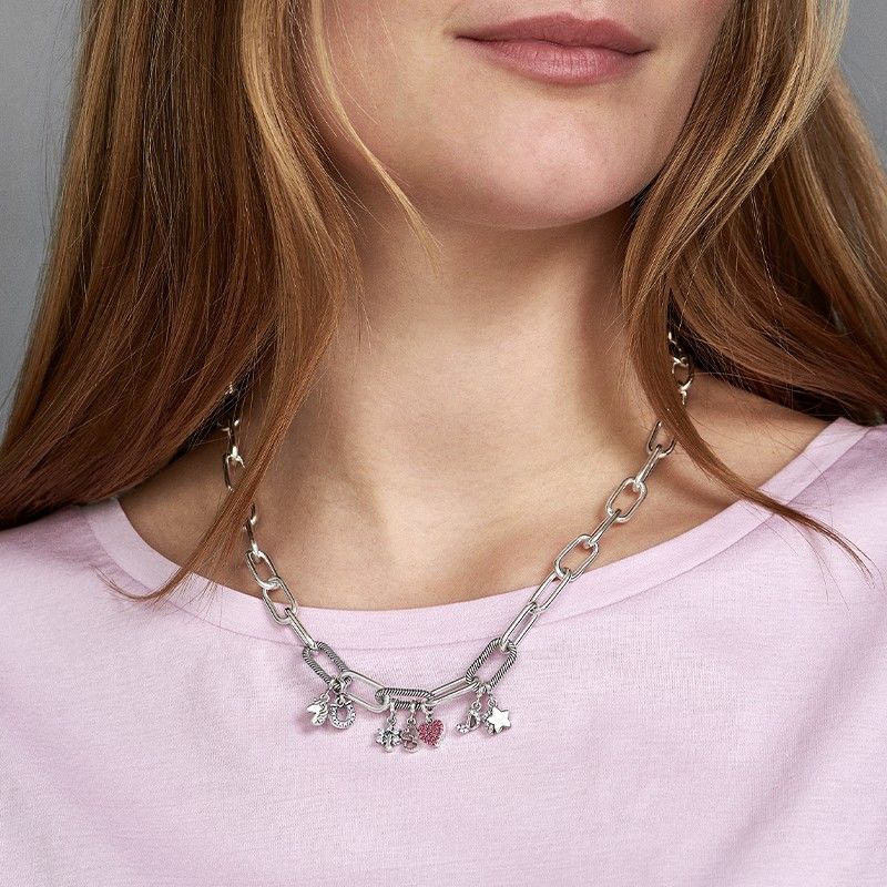 Pandora Me Chain Necklace Simple and Personalized Light Luxury Design ...