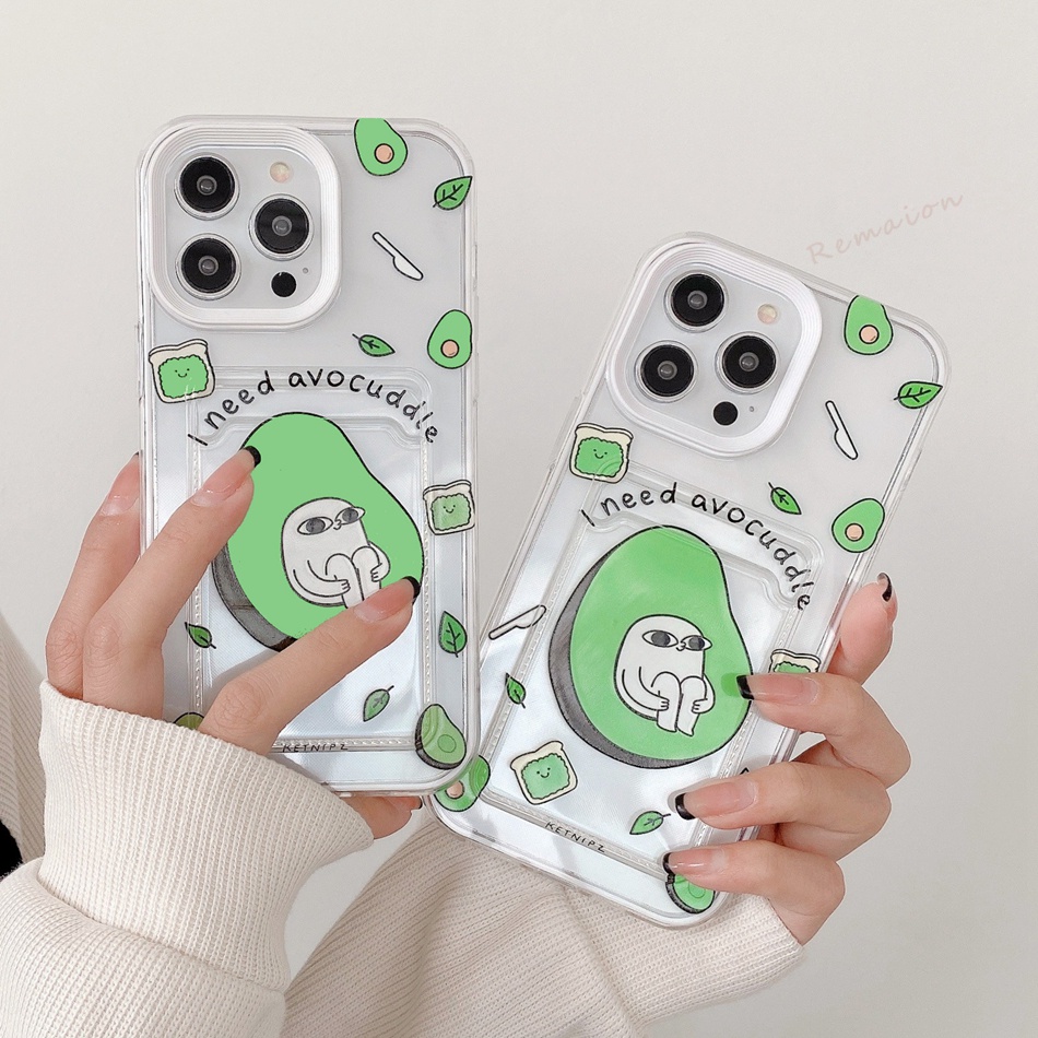 Avocado Cartoon Phone Case For iPhone 11 12 13 14 Pro Max Plus 6 6S 7 8 ...