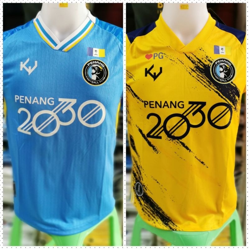 Penang FC Jersey 2023 Player Issue Jersi Home and Away Kit Jersey Free Custom Name Number Full ...