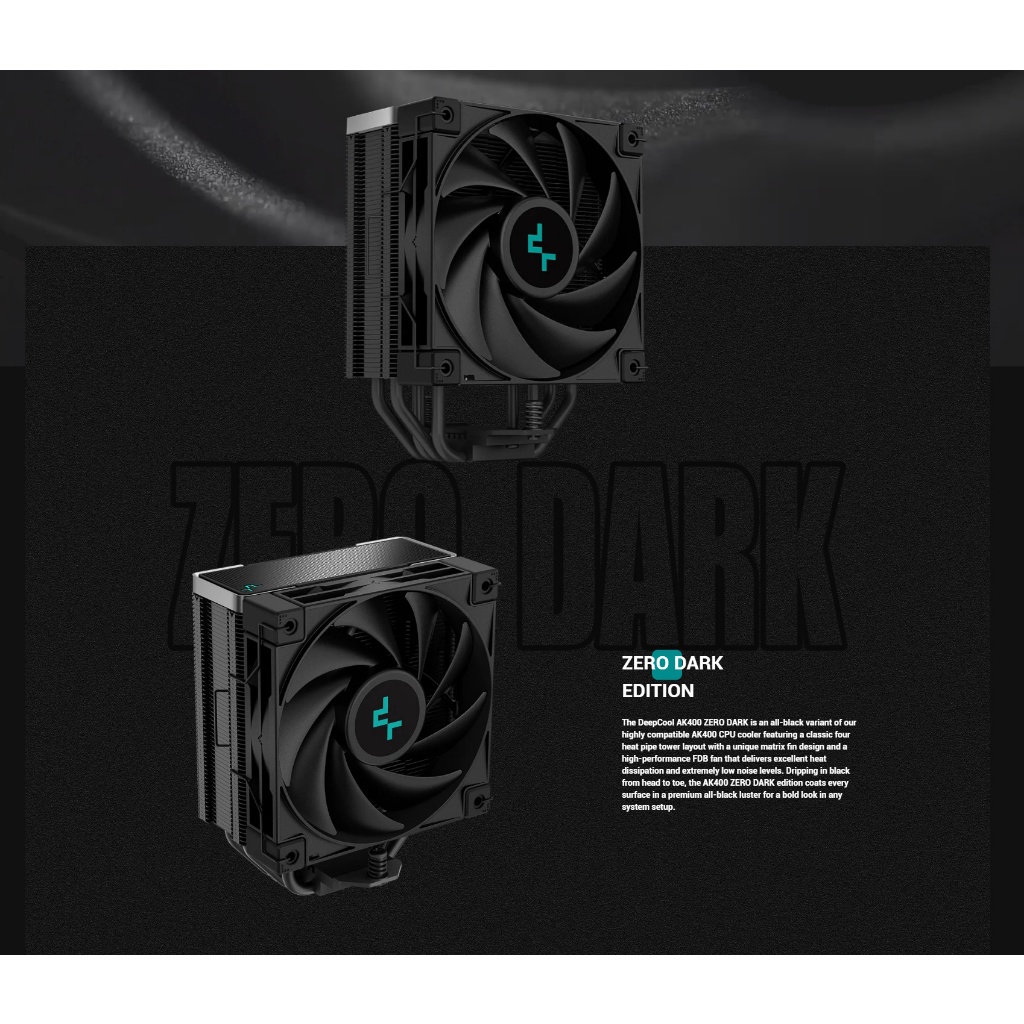 Deepcool AK400 Performance CPU Cooler (Digital | Black | White | Zero ...