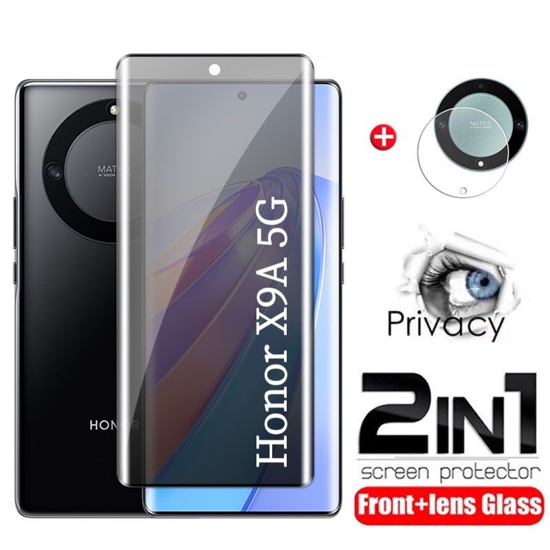 2in1 3D Curved Privacy Tempered Glass For Honor X9A X9C X9B 5G 2025 ...