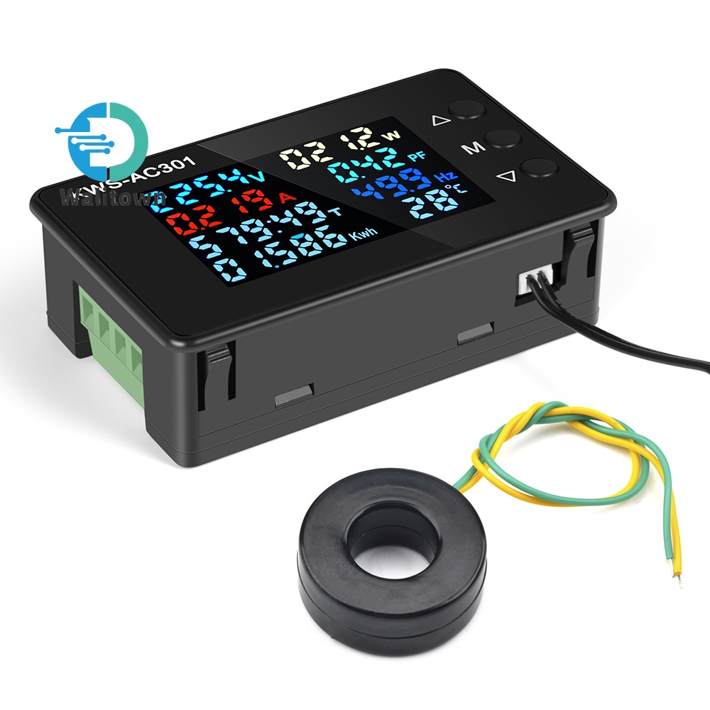 AC 50-300V 0-100A KWS-AC301 Color Screen LCD Display Digital Current ...