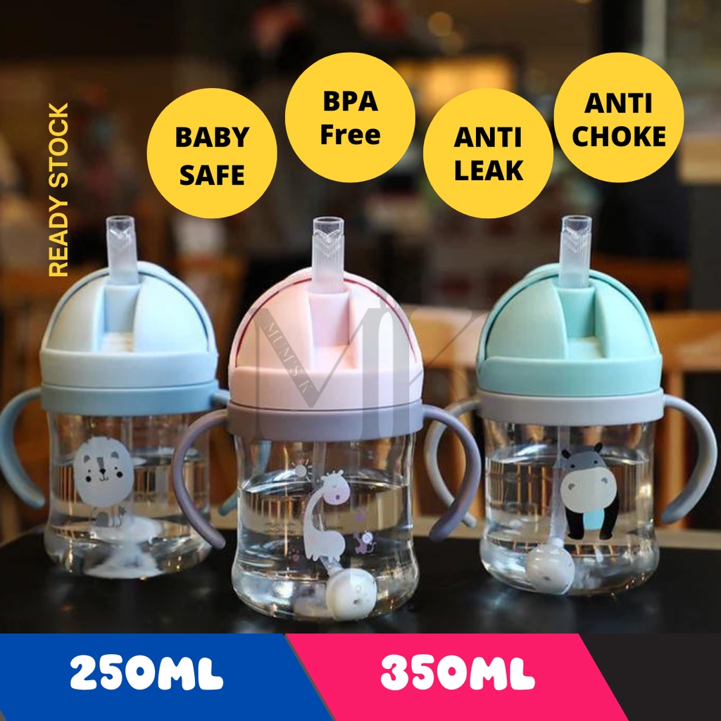 Mum's K Baby Anti Choking Straw Water Bottle with Gravity Ball ...