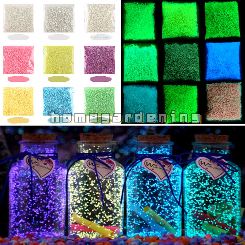 10g Party DIY Fluorescent Super Luminous Particles Glow Pigment Bright ...