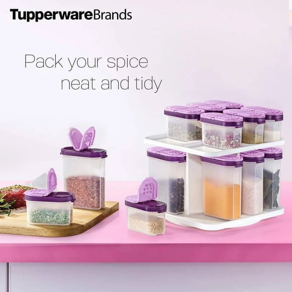 New Tupperware Modular Spice Set / Shelf Saver ( 8pcs / 9pcs ） | Shopee ...