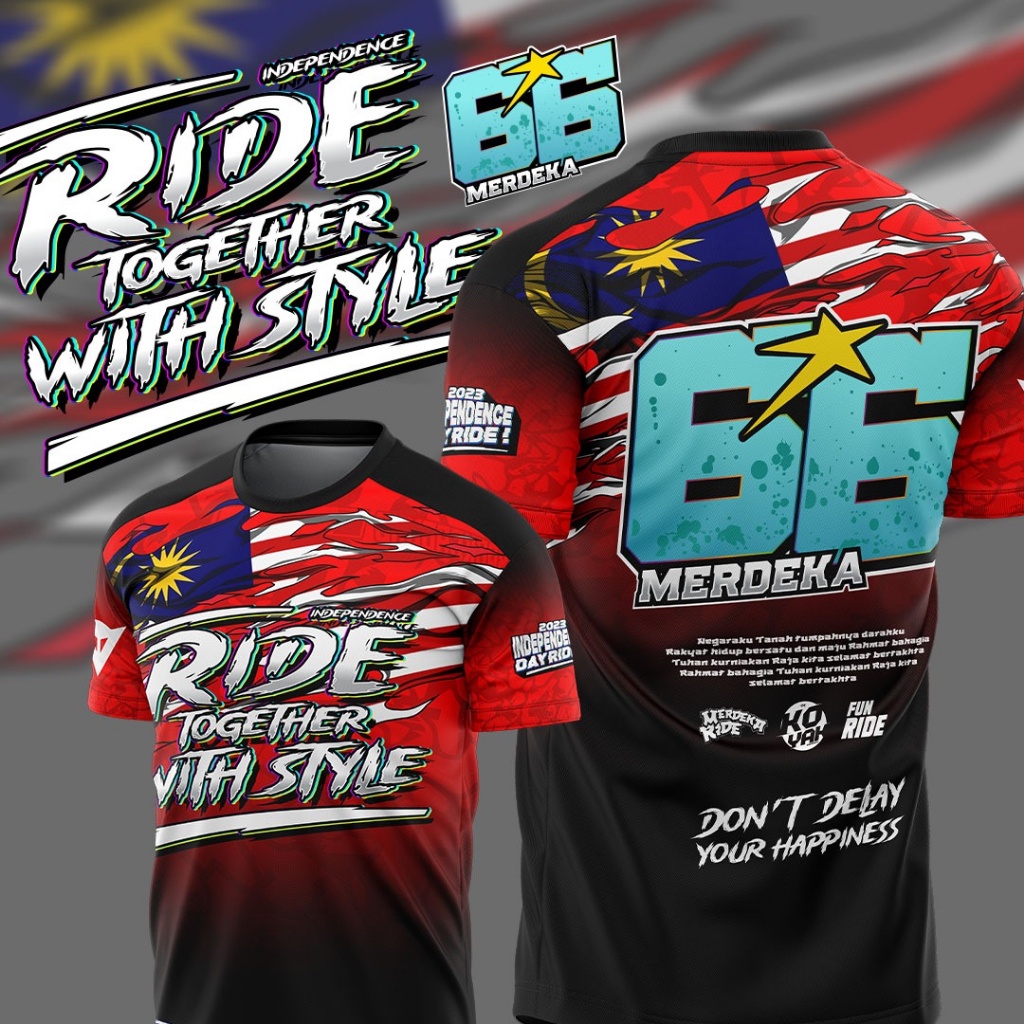 [𝐉𝐄𝐑𝐒𝐄𝐘 𝐑𝐈𝐃𝐄 𝐌𝐄𝐑𝐃𝐄𝐊𝐀 𝟔𝟔𝐓𝐇 𝟐𝟎𝟐𝟑] BAJU RIDE TERRRRHANDSOME, DESIGN GEMPAK ...
