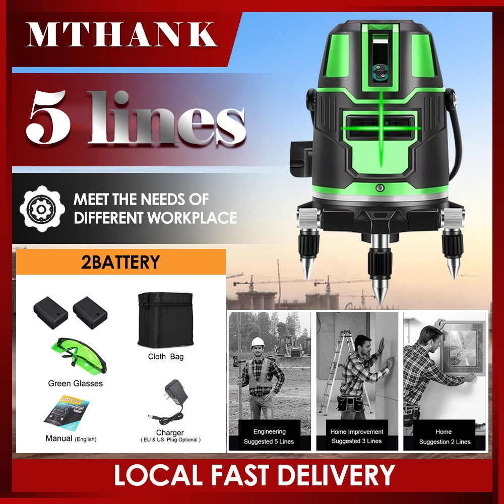 Laser Level Infrared Level 5 Lines Automatic Line Laser Level 6 Point ...