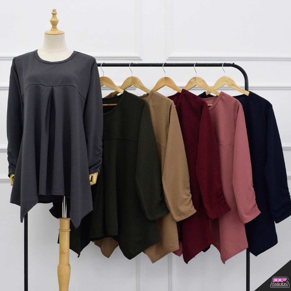 PPF 2691 42-44 Muslimah Front Peplum Blouse/ Blouse Labuh | Shopee Malaysia