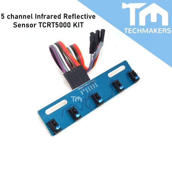 5-Channel Infrared Reflective Sensor TCRT5000 TCRT 5000 KIT 5 Way IR ... 5-Channel Infrared Reflective Sensor TCRT5000 TCRT 5000 KIT 5 Way IR ...