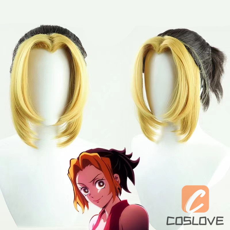 Anime Demon Slayer Kimetsu No Yaiba Season 2 Makio Cosplay Wig Heat ...