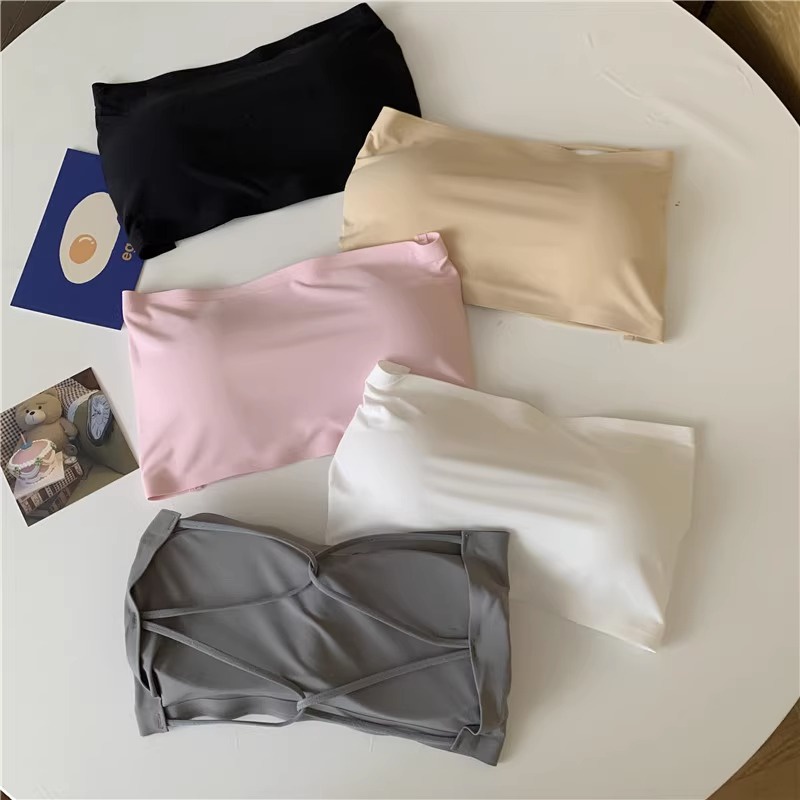 Fashion Chest wrapping Sexy Backless Girl Bra Summer Ice silk Women ...
