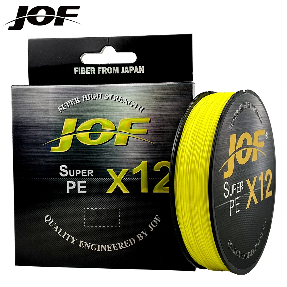 JOF 500m 300m 100m 12 Strand 25-92LB Braided Fishing Line PE ...