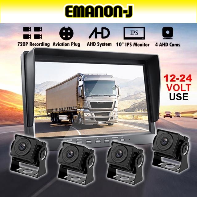 Hc Cargo 360° Driving Camera 4pcs + 10" Display TFT LCD Monitor with ...