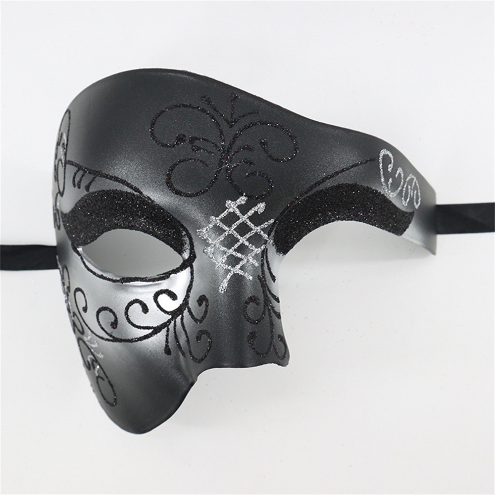 Plastic Half Face Mask Men/Women Halloween Steampunk Phantom Masquerade ...