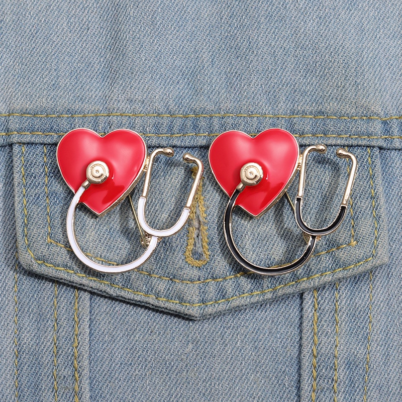 Doctor Nurse Stethoscope Shape Brooches Personality Medical Medicine ...