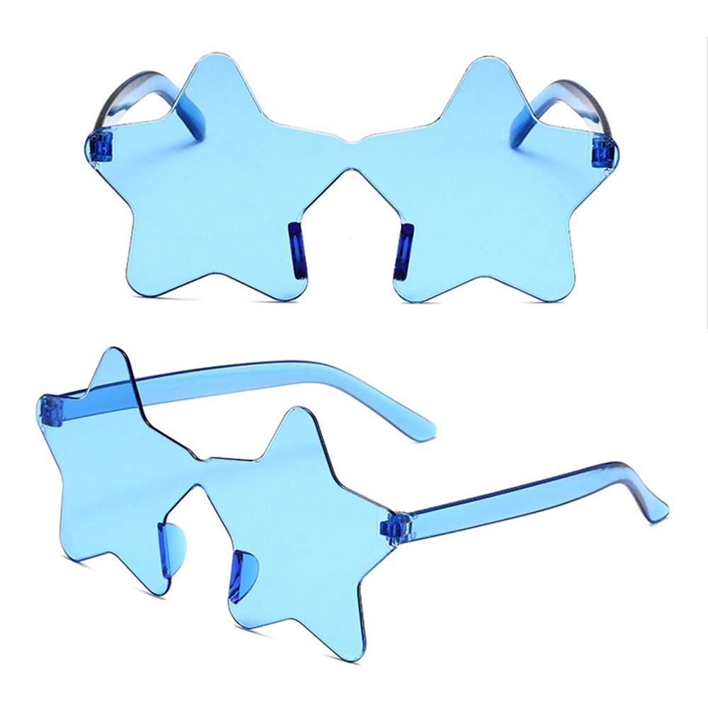 Fashion Pentagram Sunglasses Frameless Star Shaped Glasses For Cosplay ...