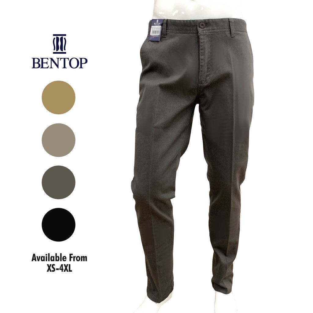 BENTOP Cotton Pant Slim Fit | Shopee Malaysia
