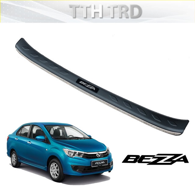 HC CARGO Perodua Bezza 3D Bumper Pad Rear Bumper Guard with Chrome ...