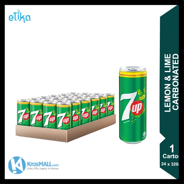 7UP Lemon & Lime Carbonated Drink can (24 x 320ml) & (12 x 320ml ...