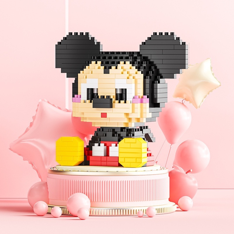 3D Block Mini Block DIY Disney Character Model Building Blocks Nano block Disney Cartoon Toy 积木 ...