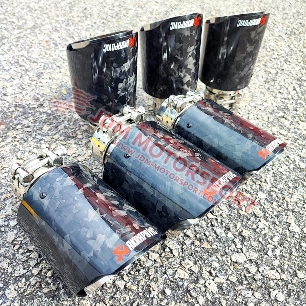 Akrapovic Forged Carbon Fiber Design Straight Exhaust Tip Ekzos Kereta ...