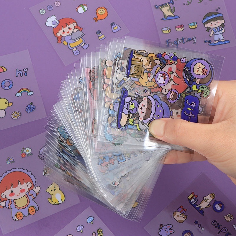 Cartoon Hand Account Sticker Set Cute Gift Box Water Cup Sticker ...