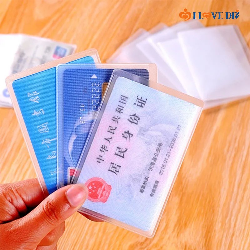 10Pcs Transparent Frosted ID Cards Bank Card Cover/ PVC Waterproof ...