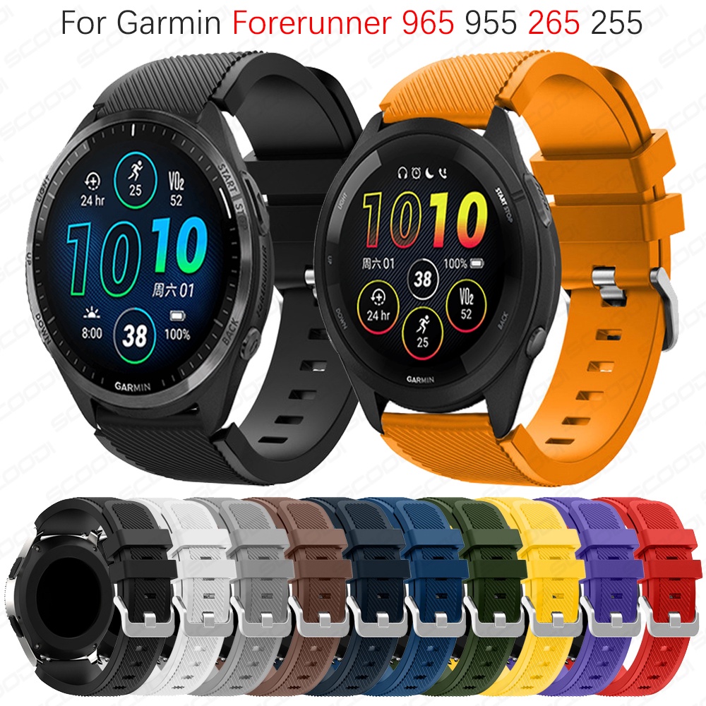 Sport Colorful Silicone Strap For Garmin Forerunner 965 955 265 255 ...