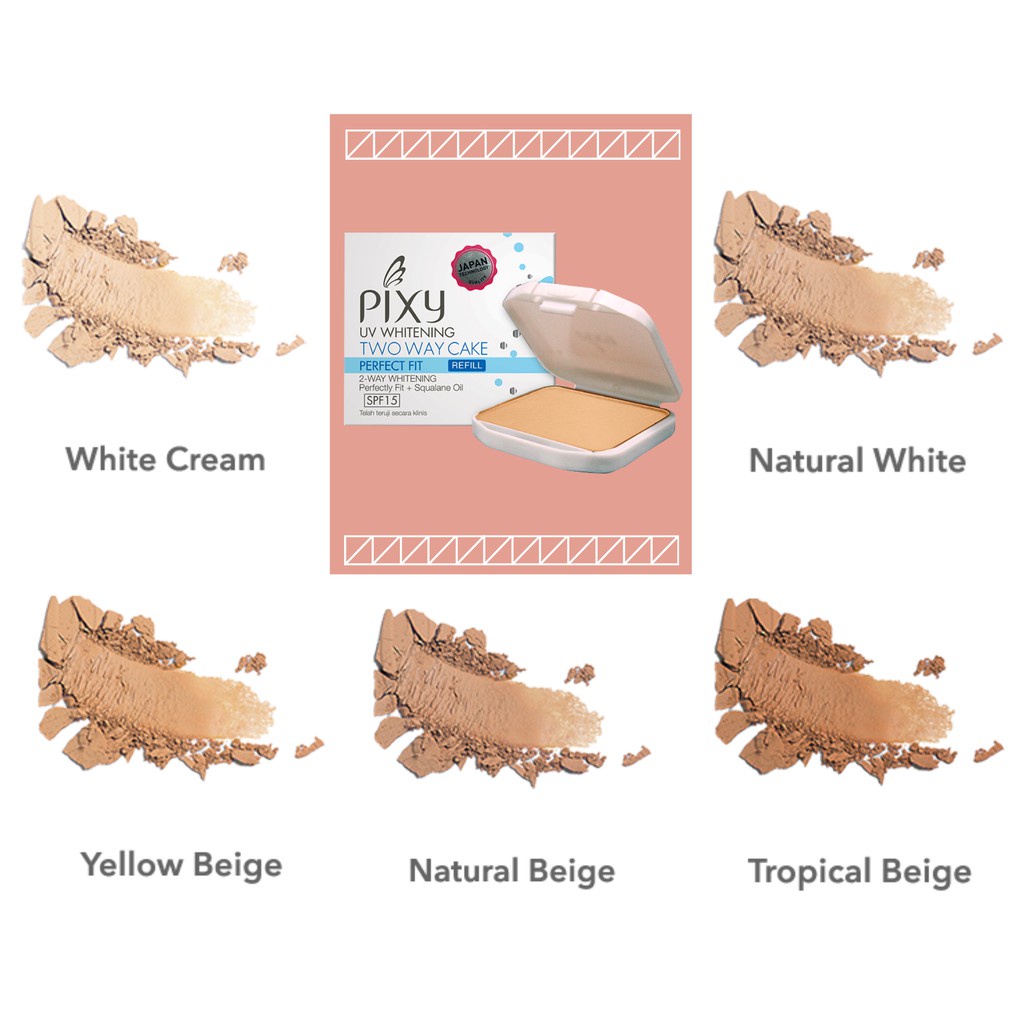 Pixy UV Whitening Two Way Cake Refill Perfect fit powder 12.2g (Original) | Shopee Malaysia