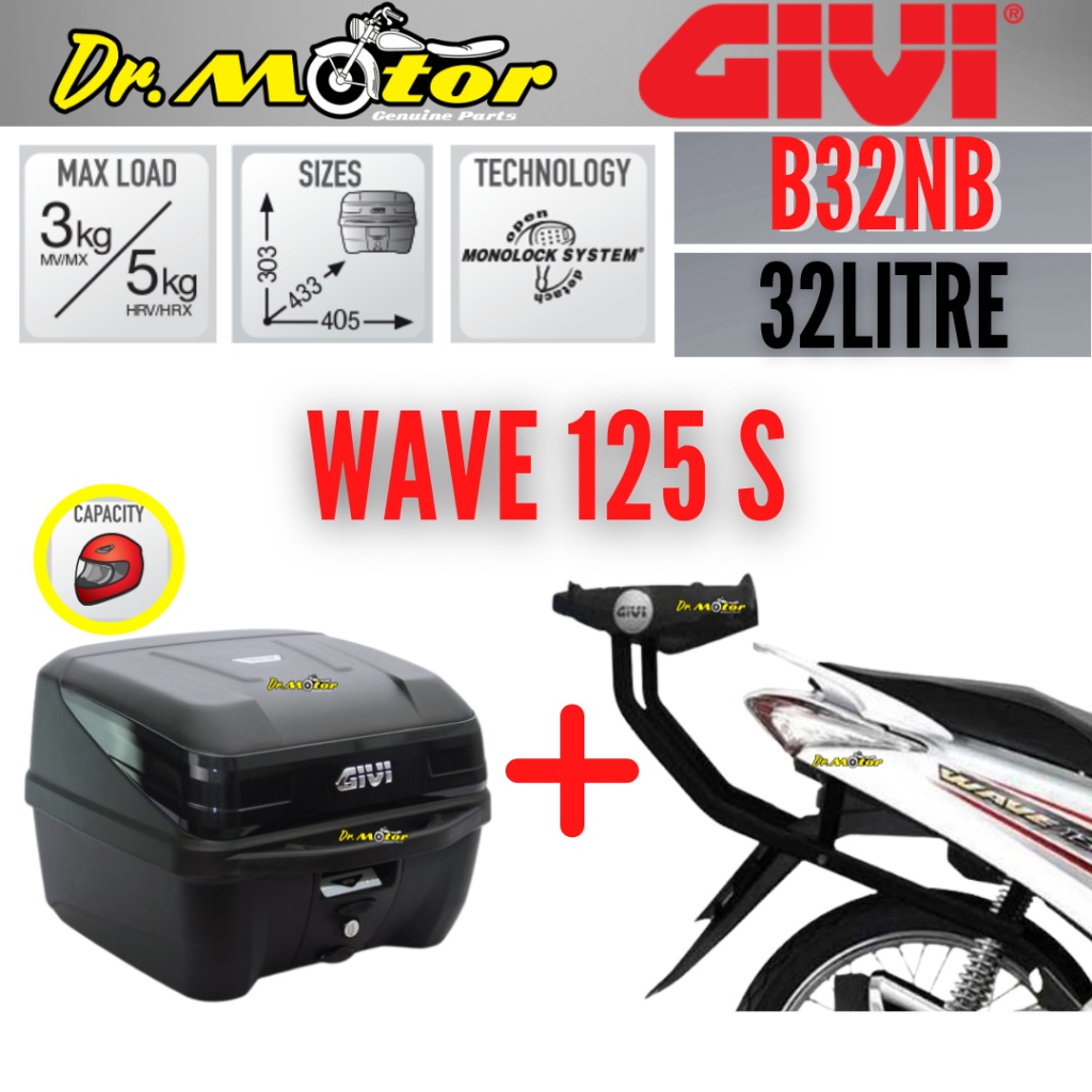 HONDA WAVE 125 S WAVE125S WAVE125 S GIVI HRV HEAVY DUTY MONORACK MONO ...