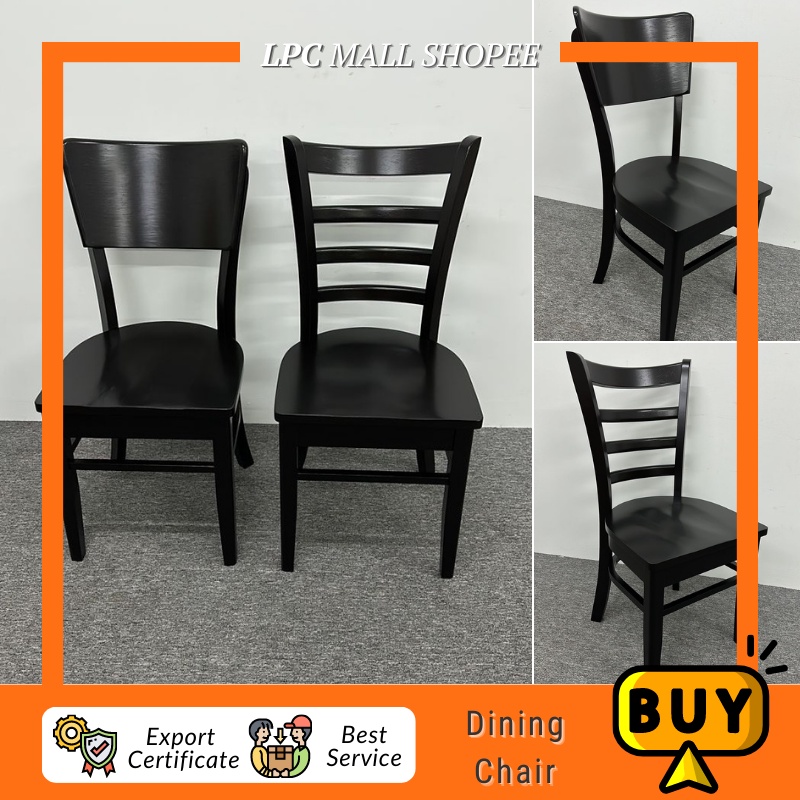 LPC MALL Chair 2101 & 2000 Full Solid Dining Chair Meja Makan Kayu ...