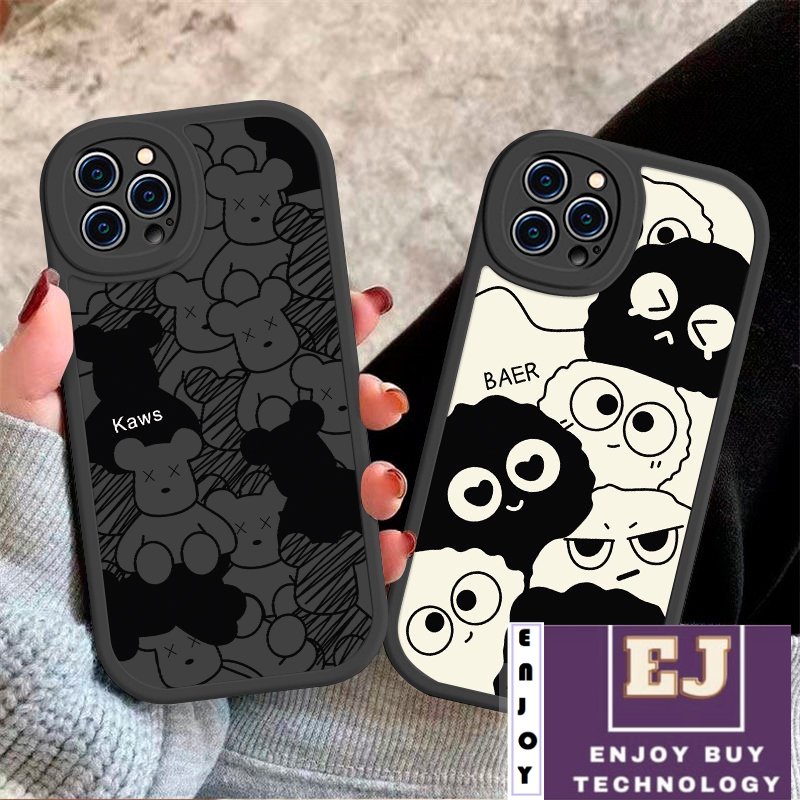 Cartoon BlackCute Emo Casing iPhone 14 13 Pro Max 12 Pro Max 11 Pro Max ...