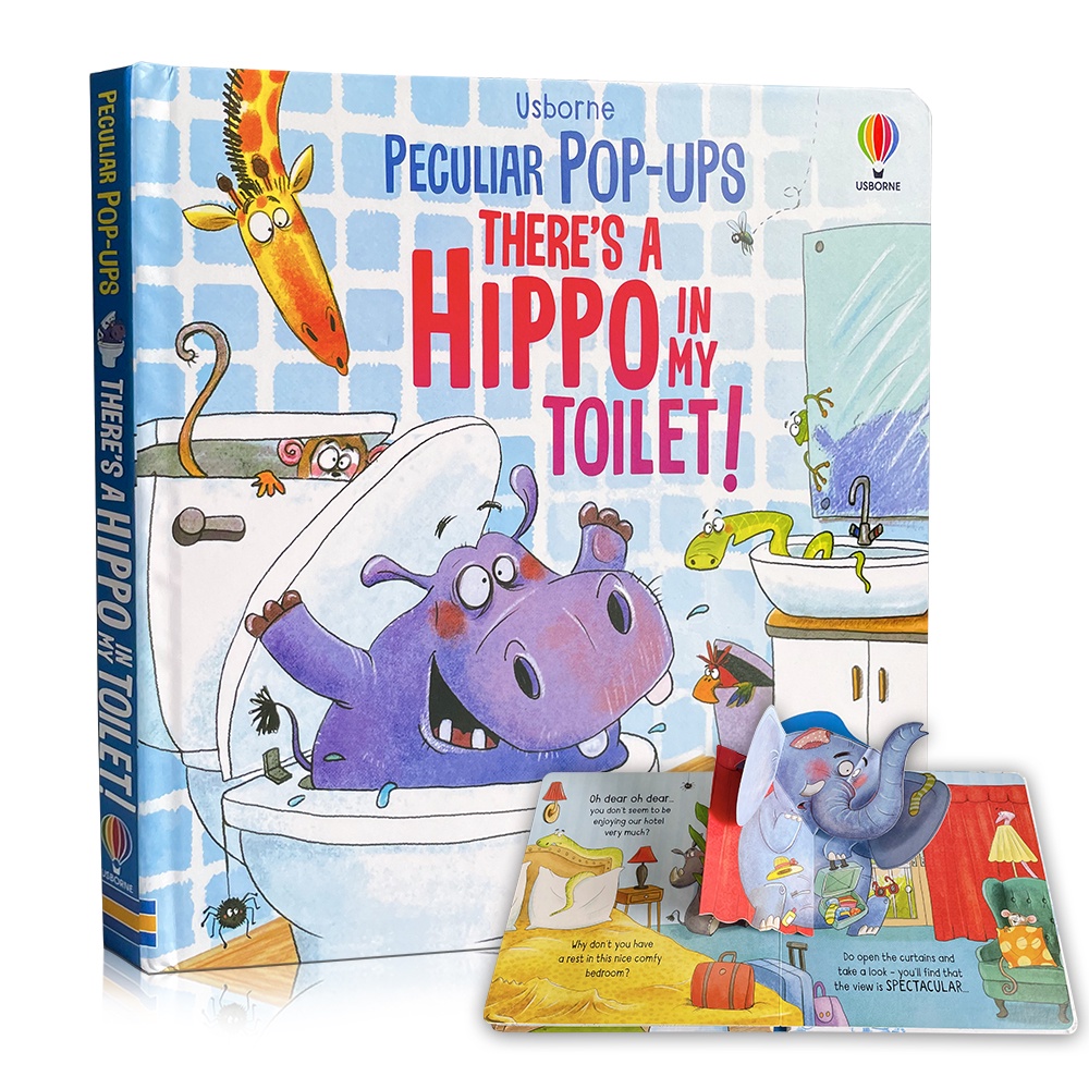 Usborne Pop-UPS There's A Hippo In My Toilet 3D Flap Educational ...