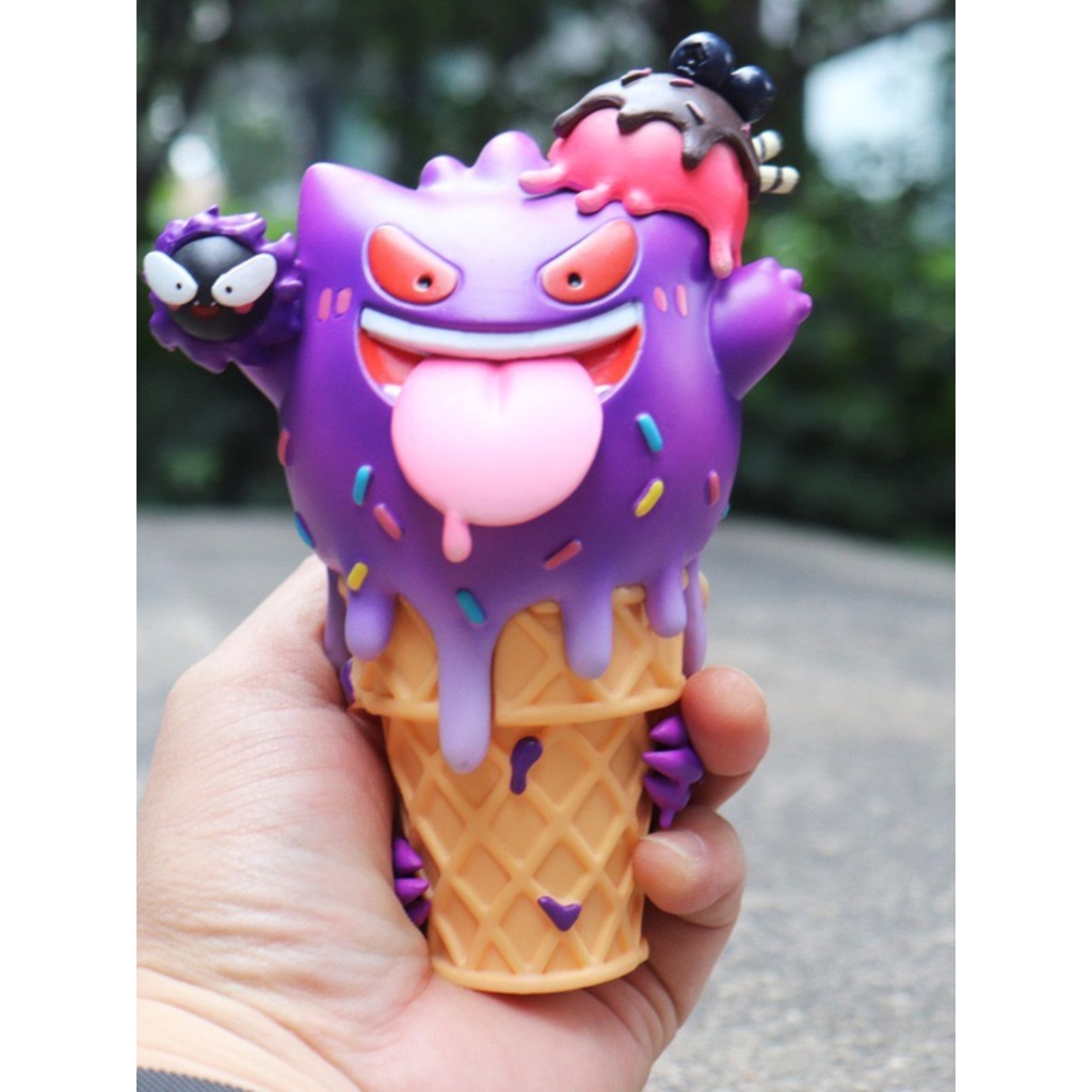 Gengar Pikachu Pokemon Ice Cream Cone Series Pikachu GK Figure | Shopee ...