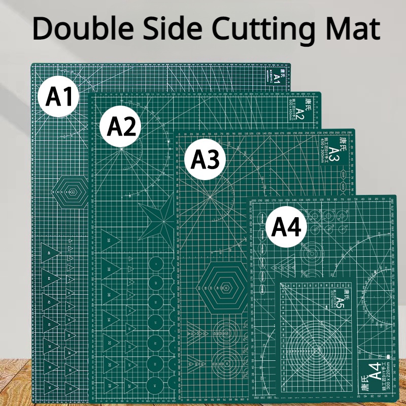 A1 A2 A3 A4 PVC Cutting Mat Large Self Healing Double Side Cut Pad Board Thickness 3mm Papan ...