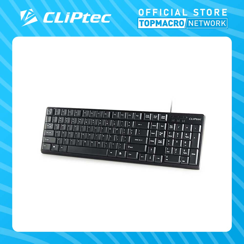 CLIPTEC USB STANDARD KEYBOARD (KLASSIC) - BLACK | Shopee Malaysia