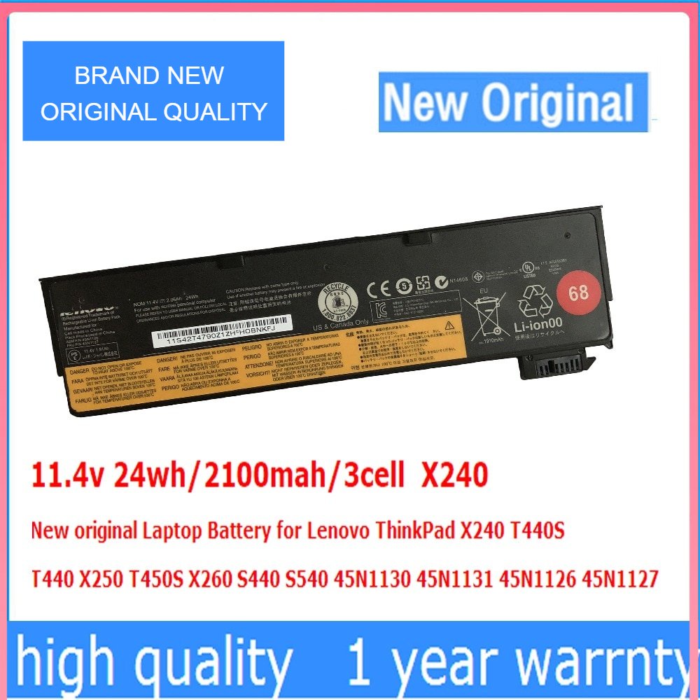 3cell X240 Laptop Battery for Lenovo ThinkPad X240 T440S T440 X250 ...