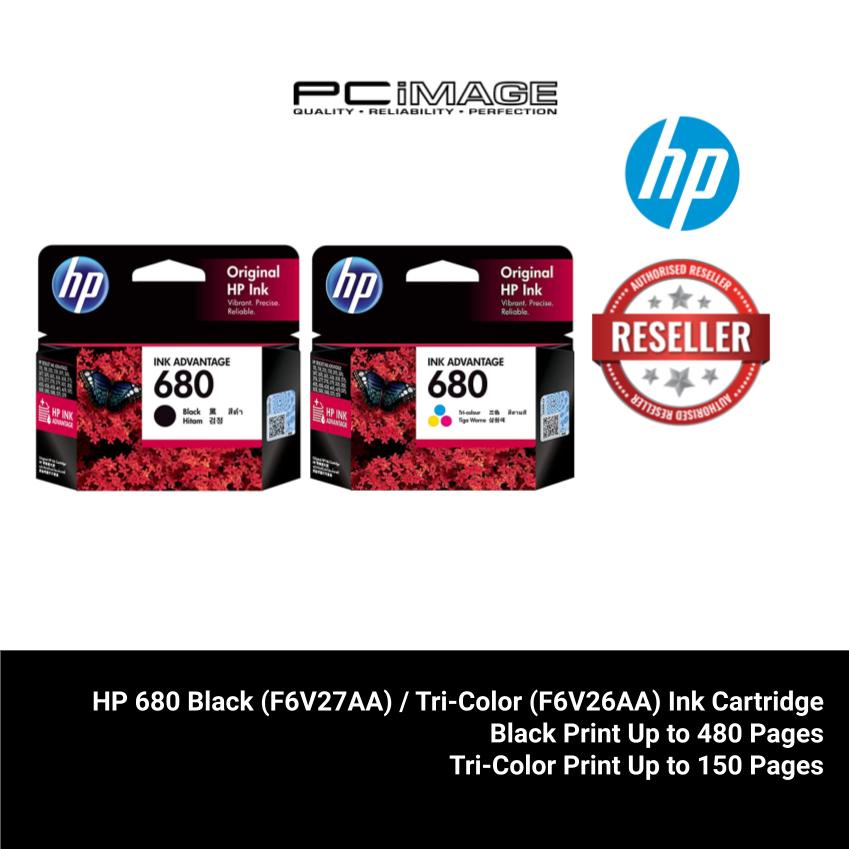 HP 680 Ink Advantage Black (F6V27AA) / TriColor (F6V26AA) Ink Cartridge ...