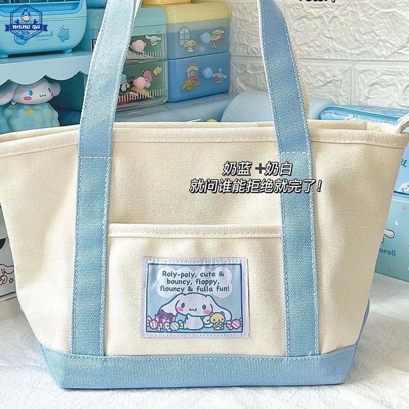 Sanrio Canvas Bag Tote Bag Kuromi Cinnamoroll Hello Kitty Pochacco ...