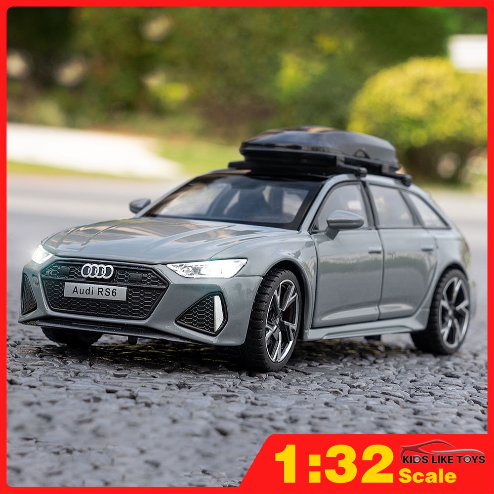KLT Scale 1:32 Audi RS6 SUV Metal Alloy Toys Car Model Diecast Vehicle For Boys Kids Simulation ...
