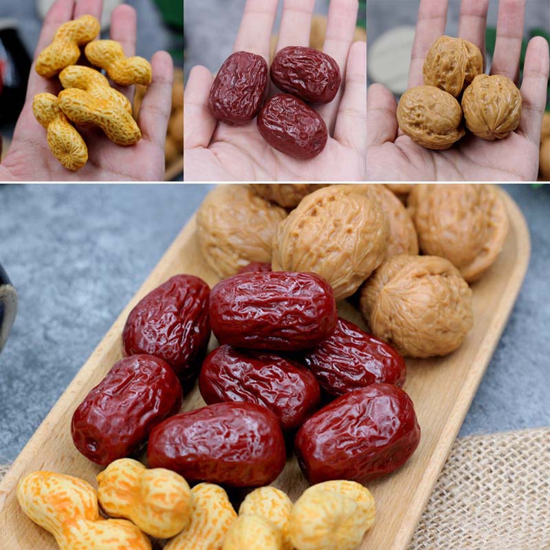 Artificial Peanuts Walnuts Fake Realistic Jujube Model Simulation ...