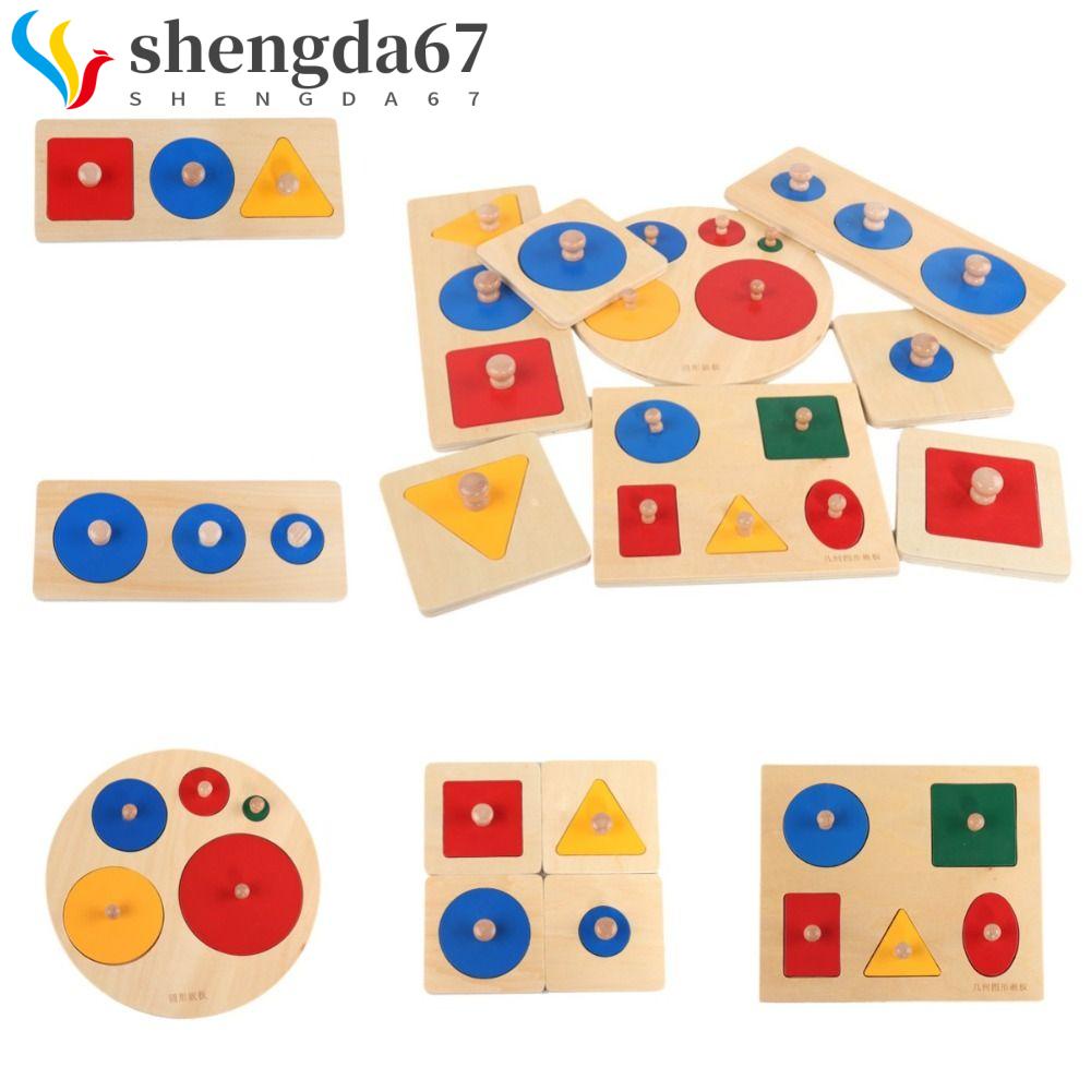 SHENGDA Shape Sorting Grabbing Board, Geometric Learning, Colorful ...