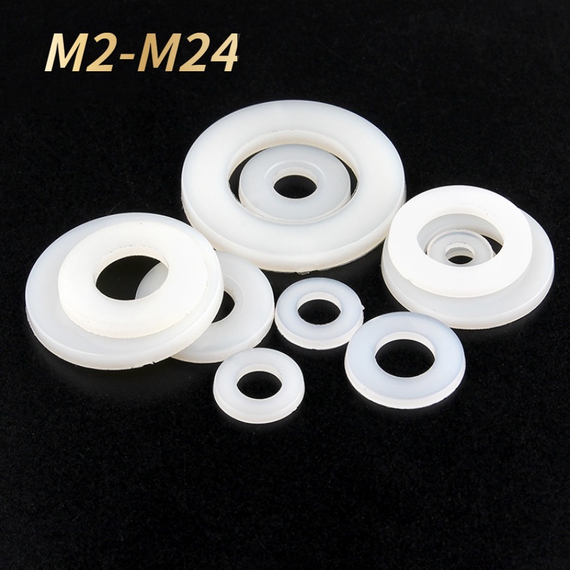 [XNY] White Nylon Gasket M2M2.5M4M5M6M8M10M12-24 Round Insulated Flat ...