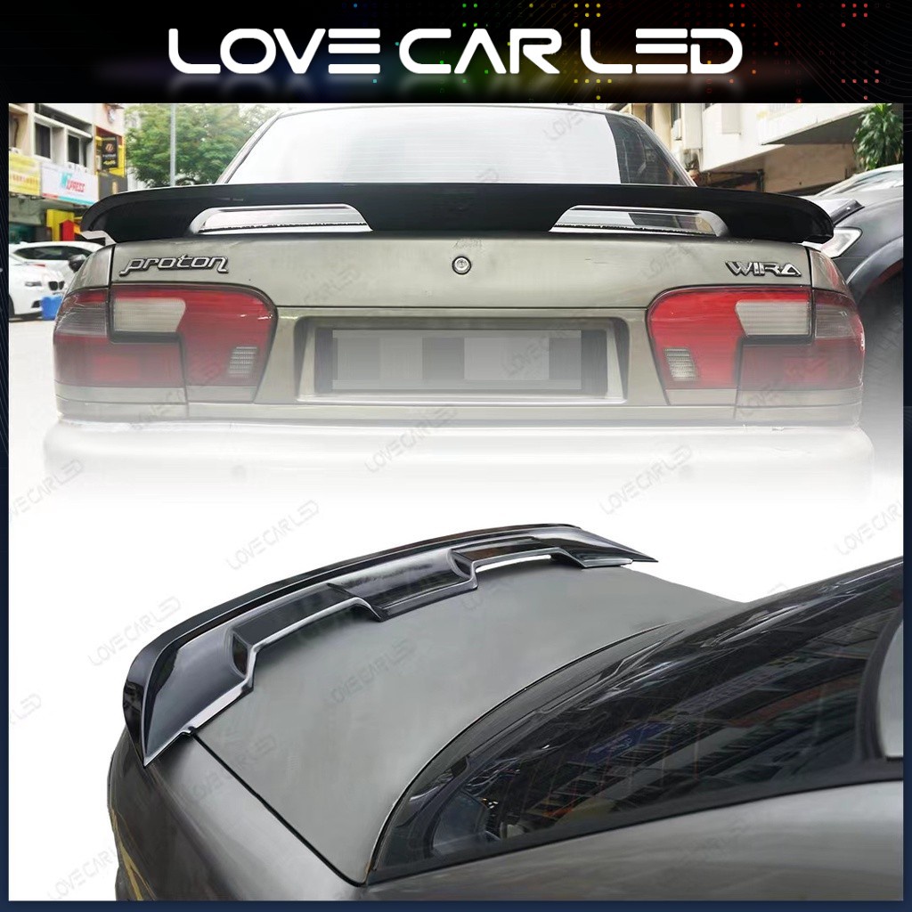 Proton Wira Sedan Saloon Rear Trunk Spoiler Black Carbon Gt Wing Rear ...