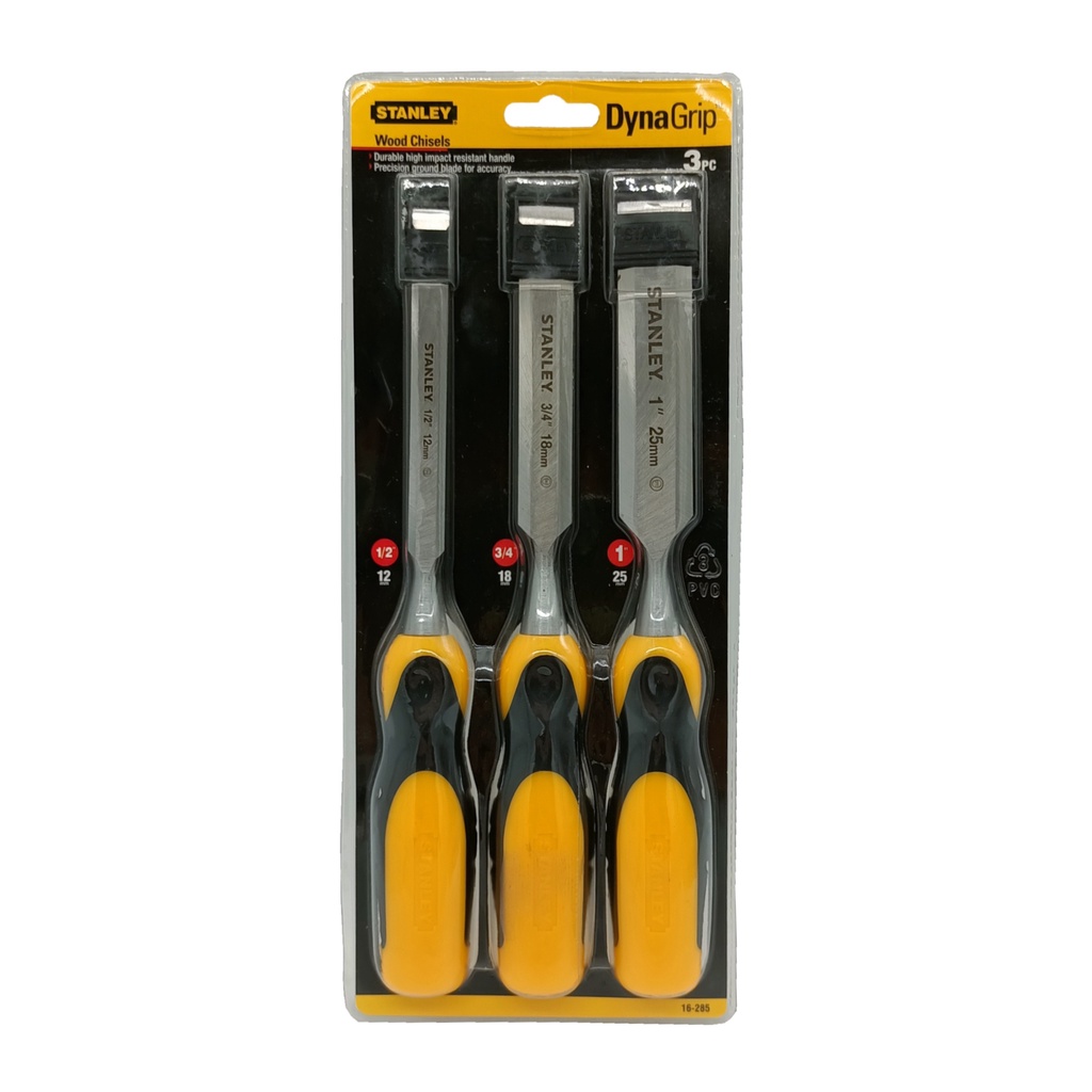 STANLEY 3pcs DYNAGRIP WOOD CHISEL SET (1/2", 3/4", 1") | Shopee Malaysia